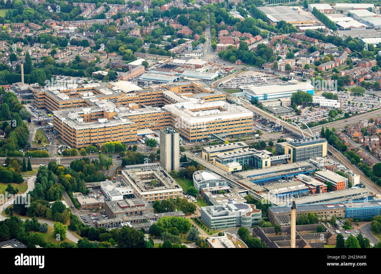 Aerial image of the Queens Medical Centre in Nottingham ...