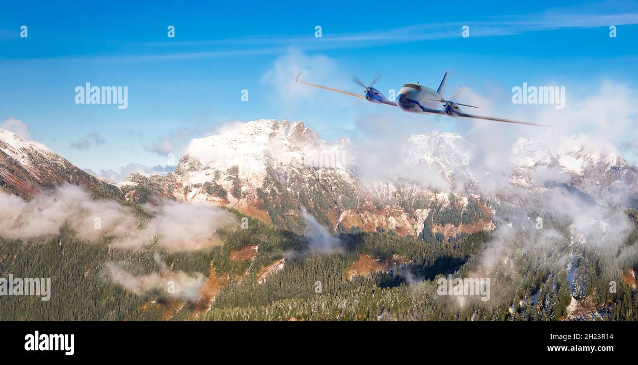 Aerial flight canadian rocky mountain hi-res stock photography and ...