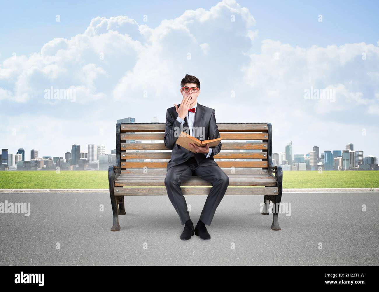 young student with a book Stock Photo - Alamy