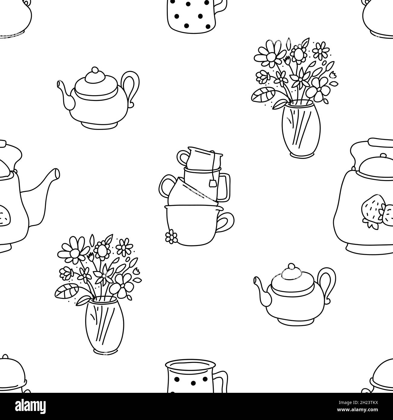 Seamless coffee beans texture Cut Out Stock Images & Pictures - Alamy