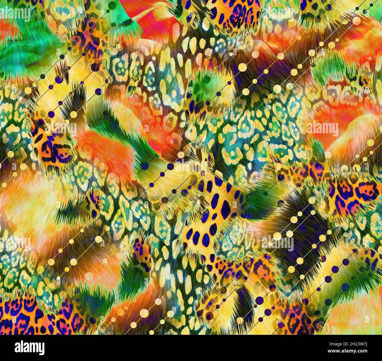 digital painted abstract design, colorful texture, fabric print pattern ...