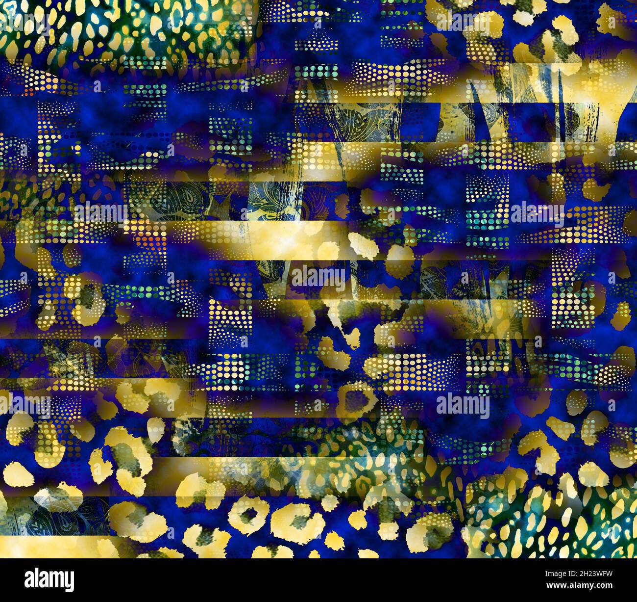 digital painted abstract design, colorful texture, fabric print pattern ...