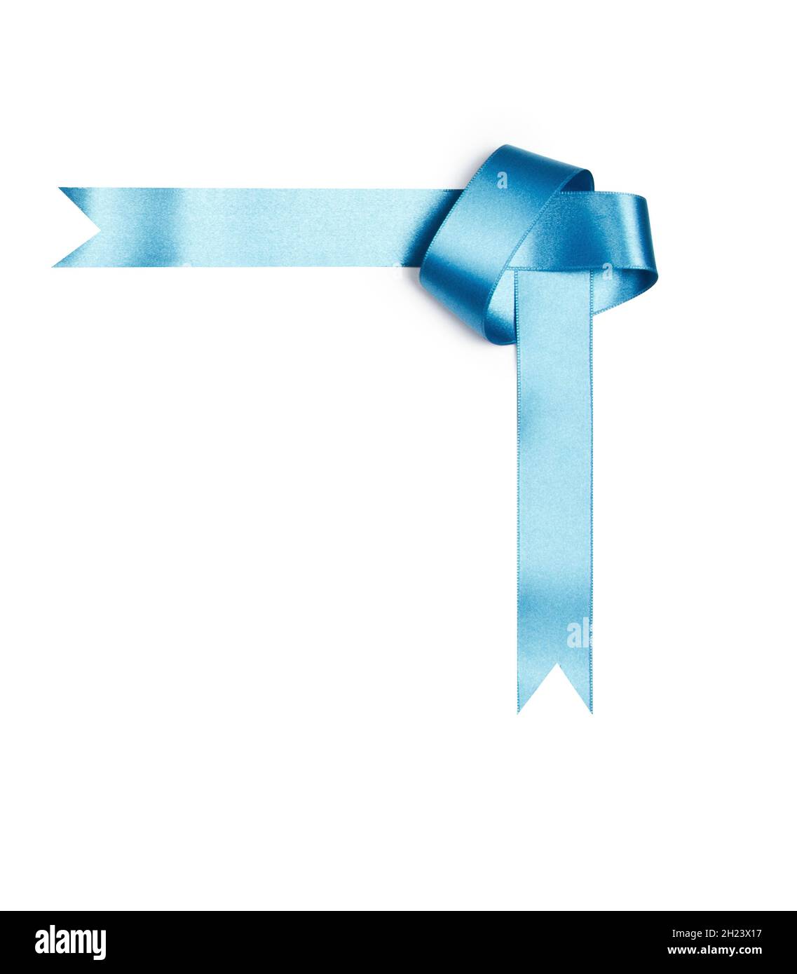 Pastel Blue streamer ribbon on white background Stock Photo - Alamy