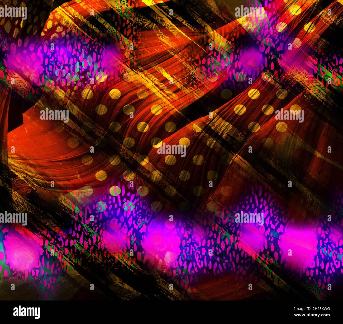 digital painted abstract design, colorful texture, fabric print pattern ...