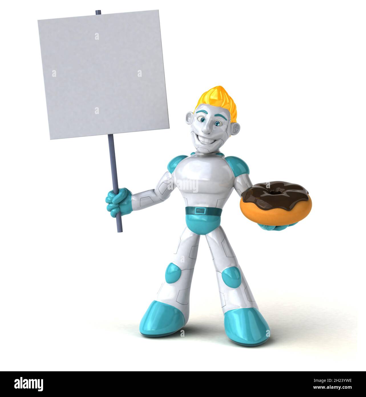 Robot - 3D Illustration Stock Photo - Alamy