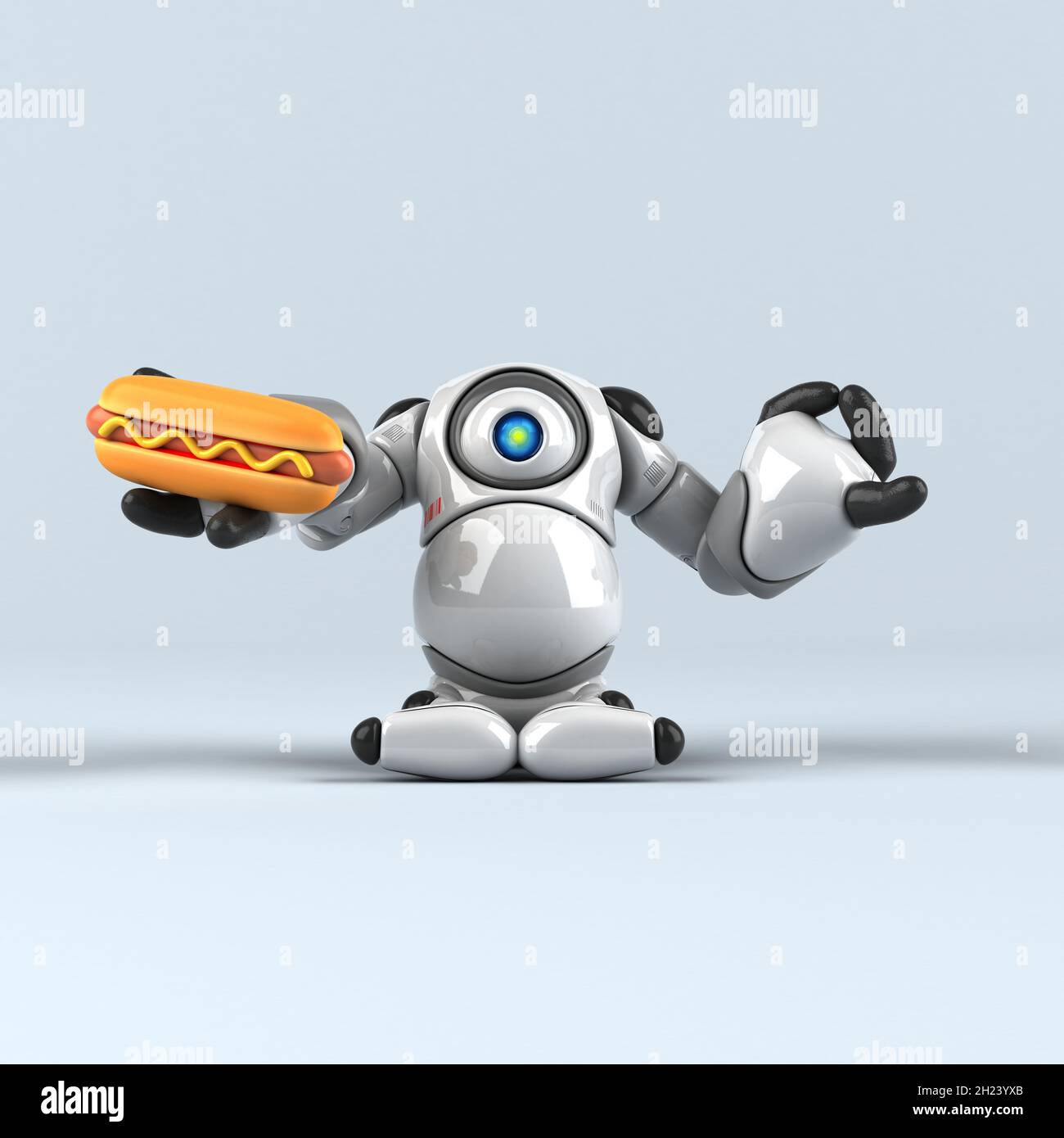 Big robot - 3D Illustration Stock Photo - Alamy