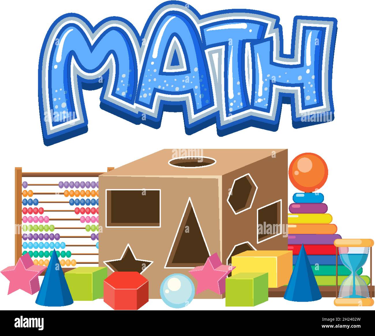 Isolated Mathematics font banner illustration Stock Vector Image & Art ...