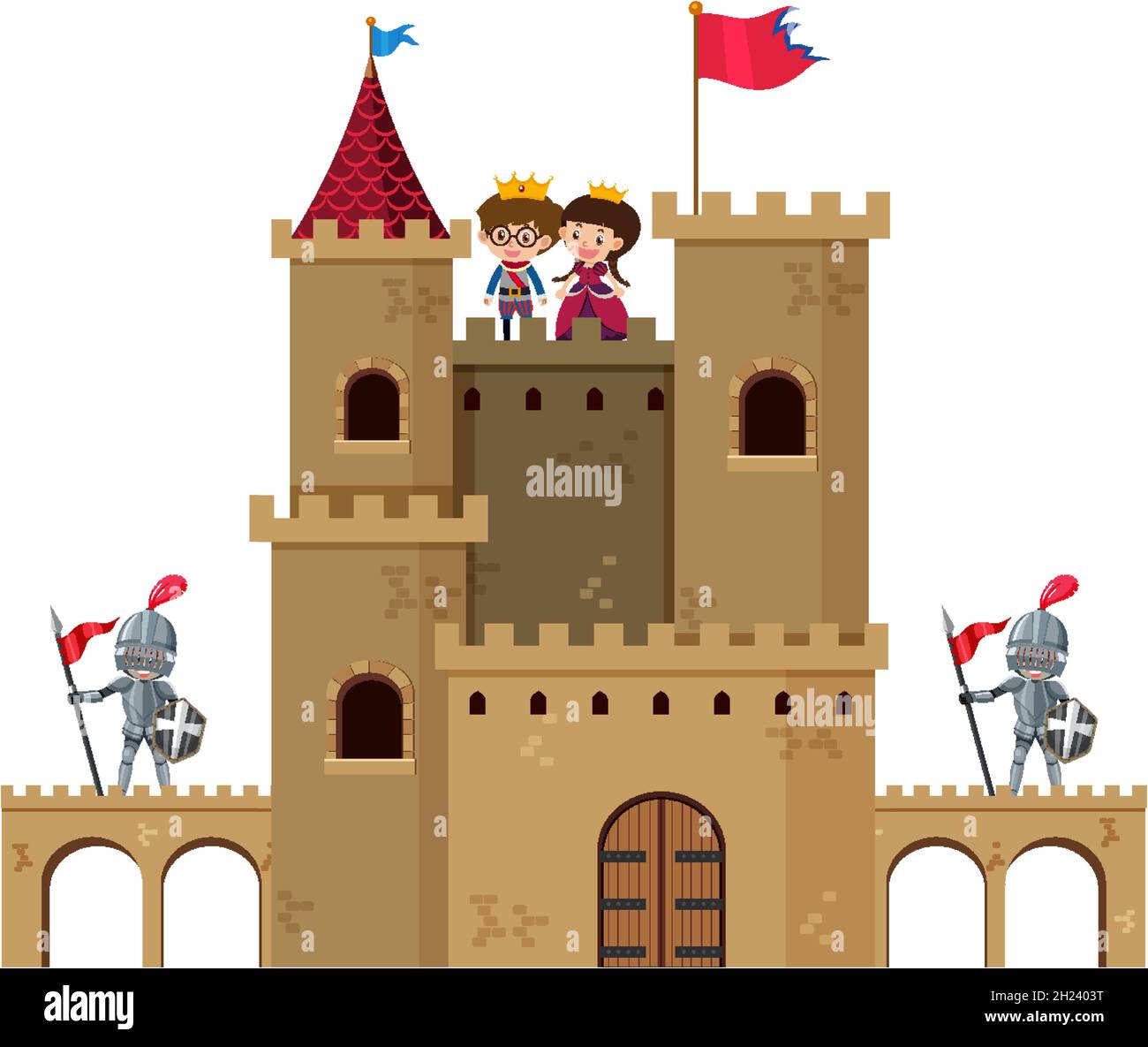 Medieval royal at the castle illustration Stock Vector Image & Art - Alamy