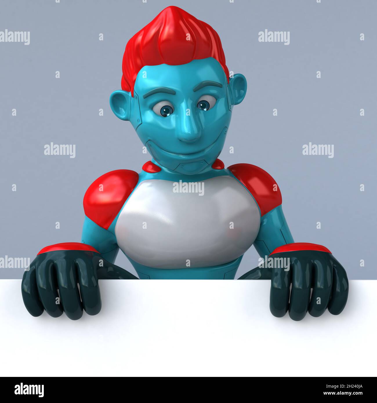 Red robot - 3D Illustration Stock Photo - Alamy