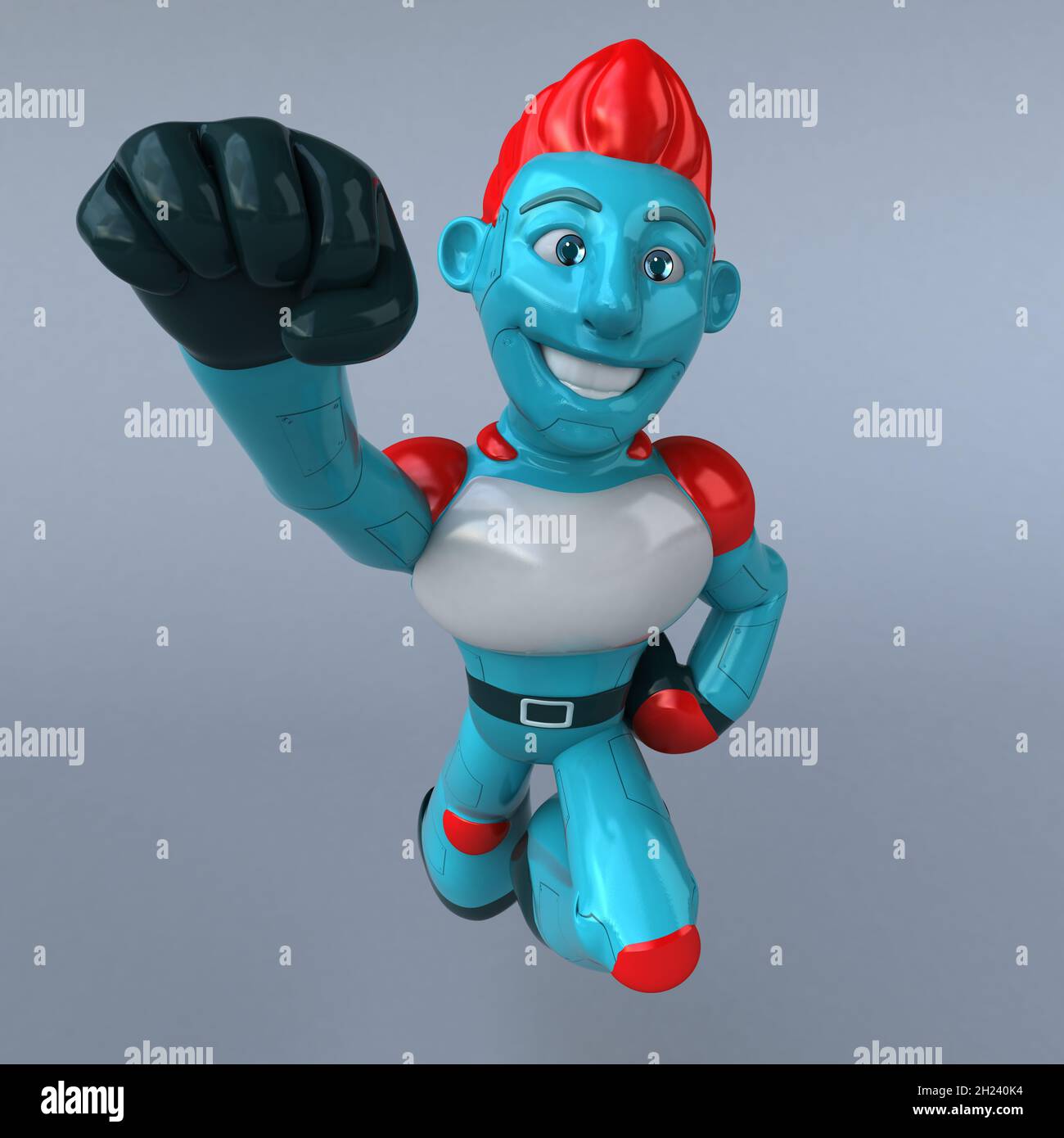 Red robot - 3D Illustration Stock Photo - Alamy