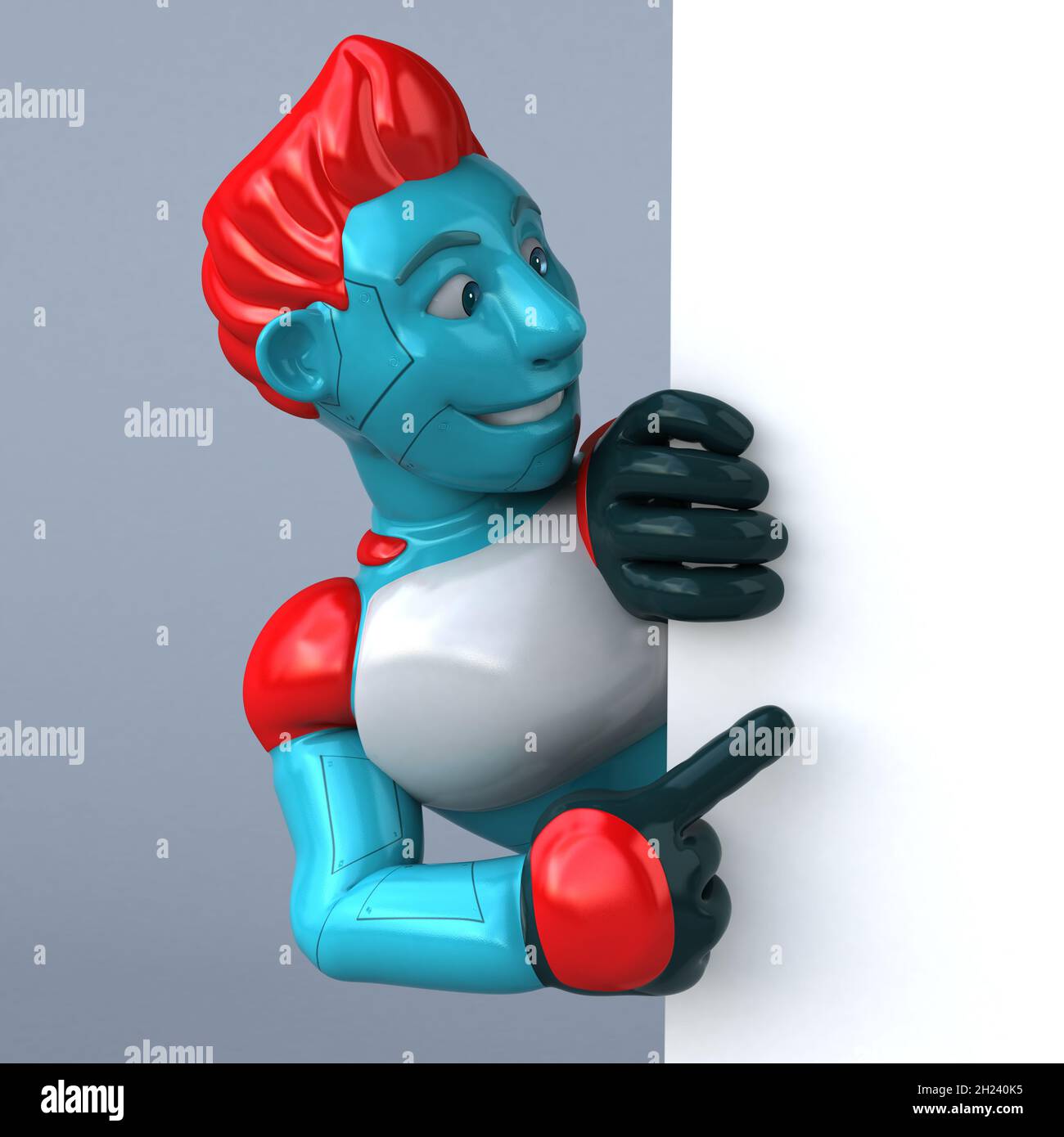 Red robot - 3D Illustration Stock Photo - Alamy