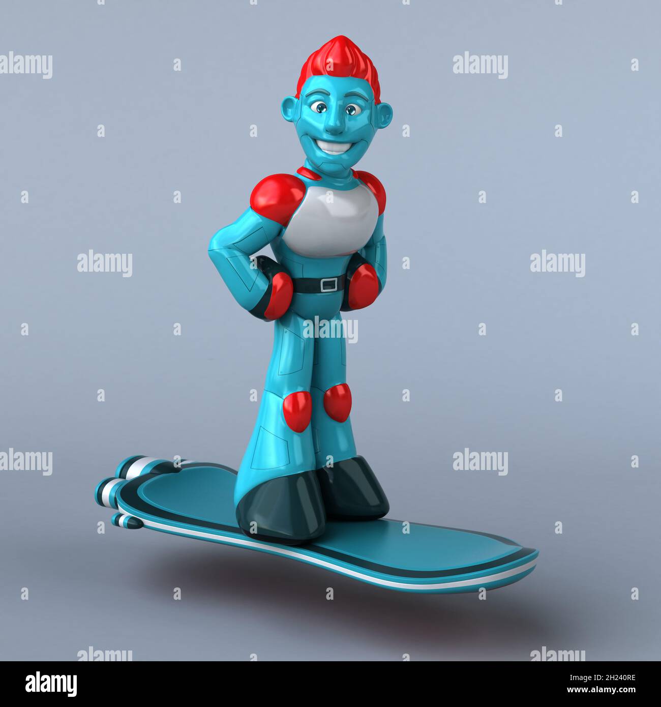 Red robot - 3D Illustration Stock Photo - Alamy