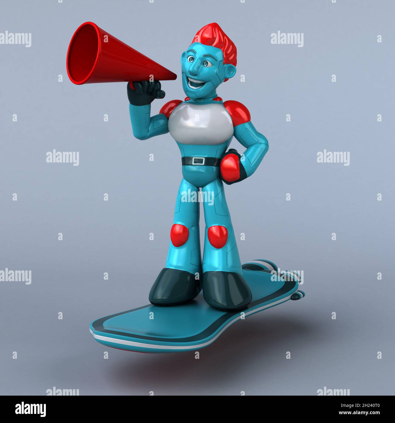 Red robot - 3D Illustration Stock Photo - Alamy