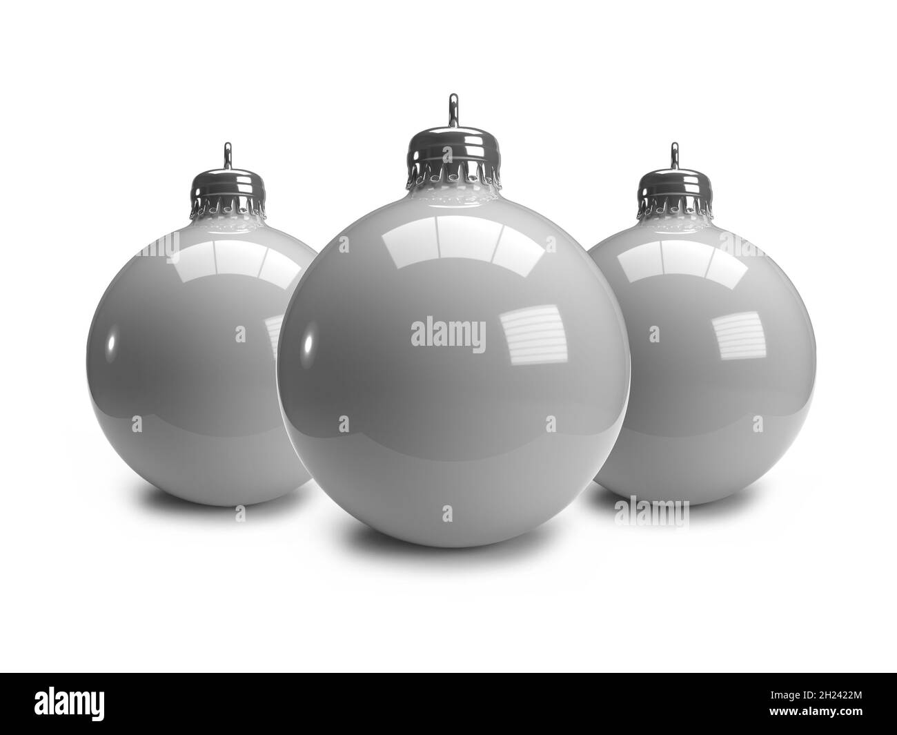 Christmas Bauble Ball 3D Illustration Mockup Scene on Isolated ...