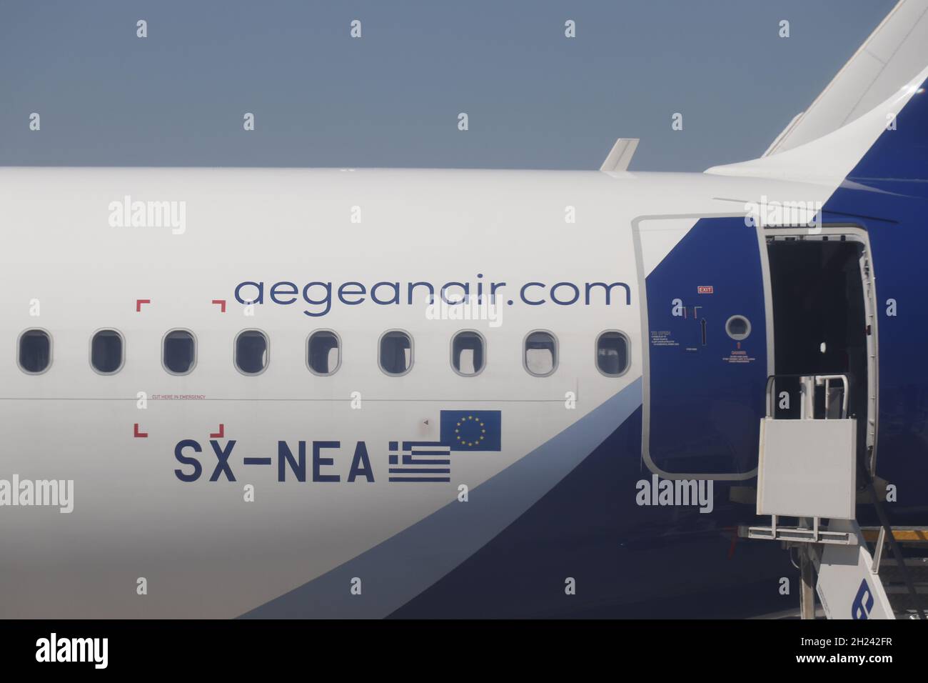 Greek Aegean Airlines Stock Photo - Alamy