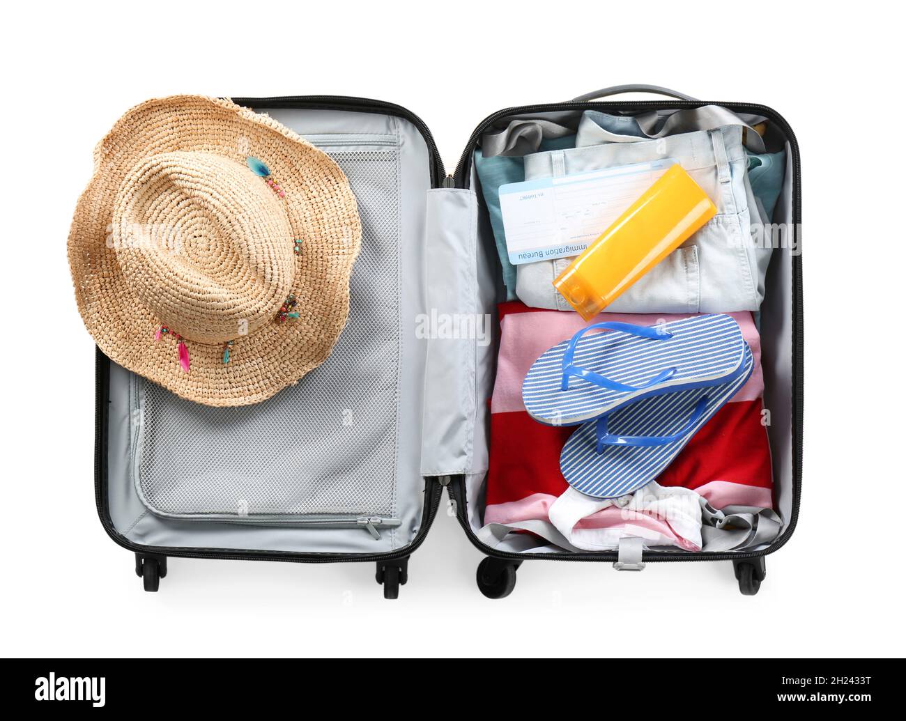 Suitcase With Summer Clothes