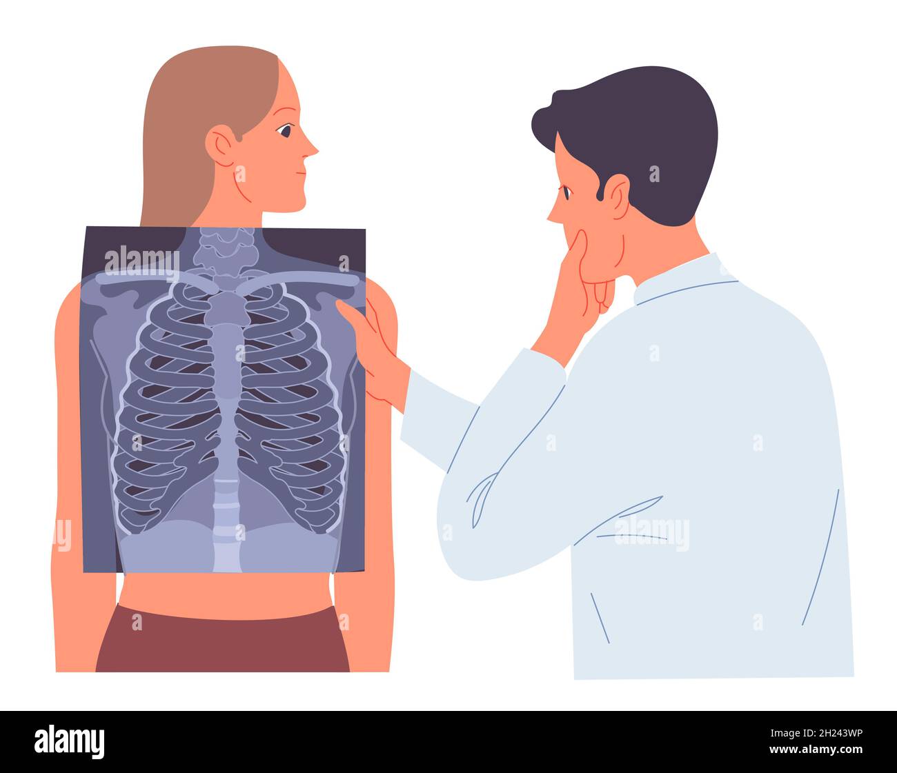Doctor examine ray scan Stock Vector Images - Alamy