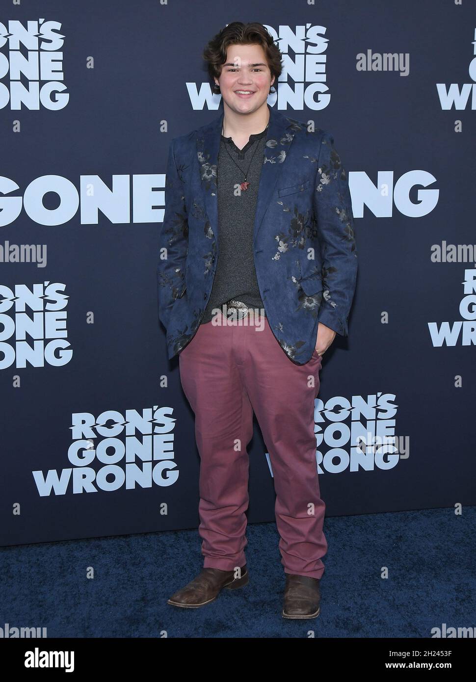 Hollywood, CA, October 19, 2021. Maxwell Acee Donovan arrives at Disney ...