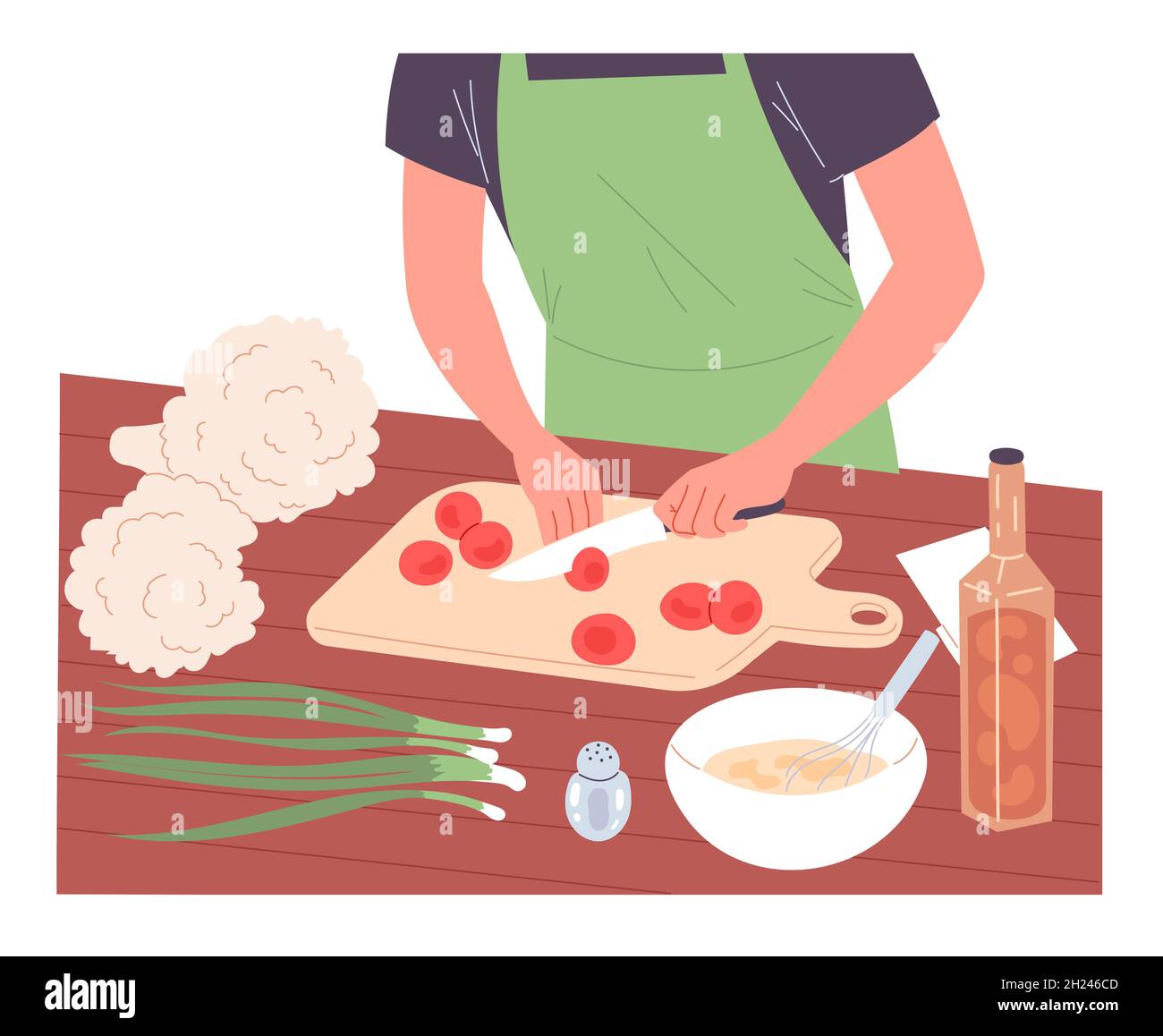 Preparing cook raw fresh Stock Vector Images - Alamy