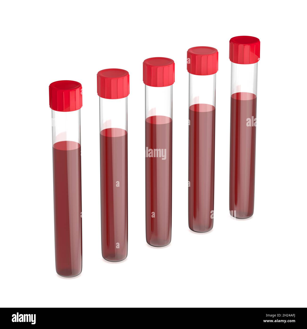 Test tubes with blood on white background Stock Photo - Alamy