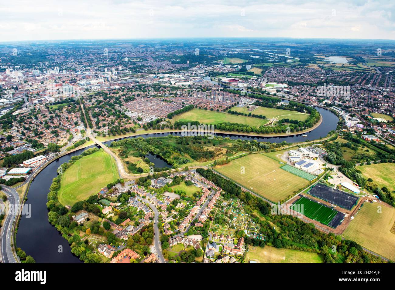 Aerial Image of Wilford and the River Trent in Nottingham ...
