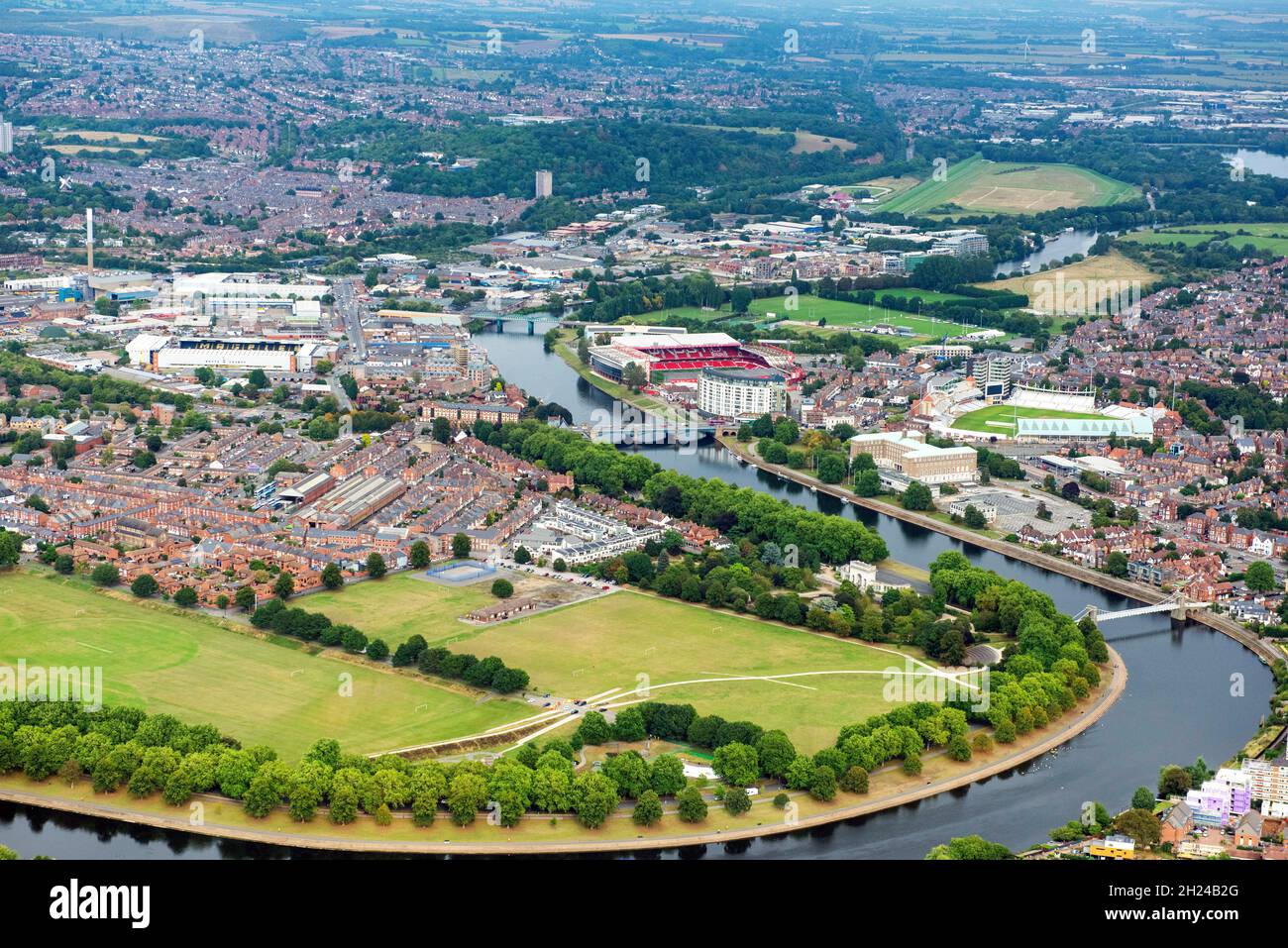 Aerial Image of the Meadows and West Bridgford in Nottingham ...