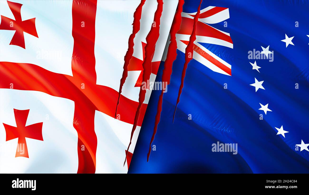 Georgia cook islands flag hi-res stock photography and images - Alamy