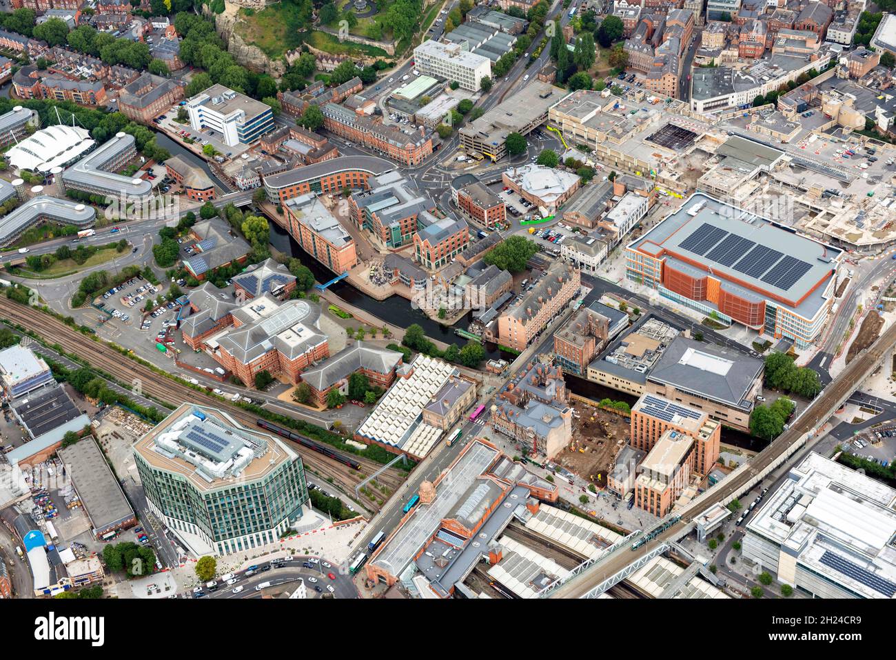 Nottingham station aerial hi-res stock photography and images - Alamy