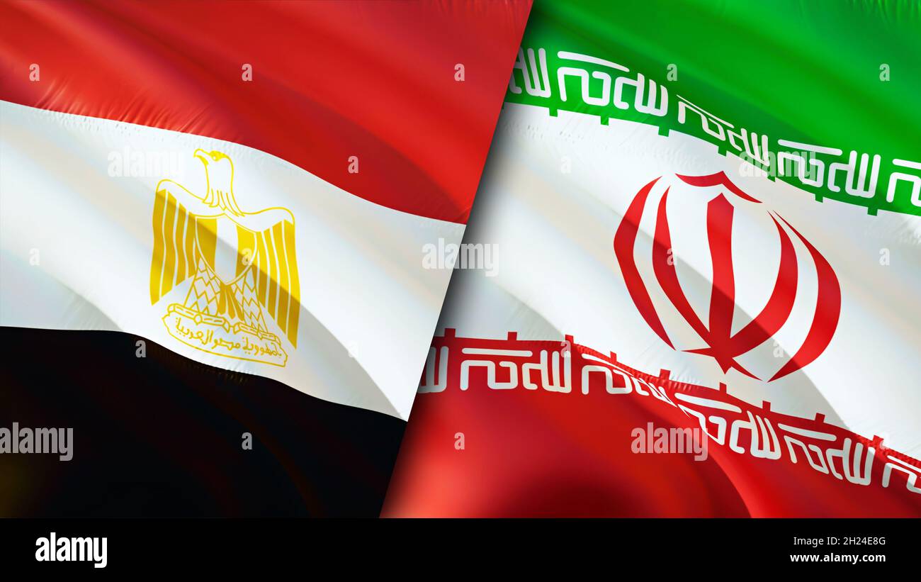 Egypt and Iran flags. 3D Waving flag design. Iran Egypt flag, picture ...