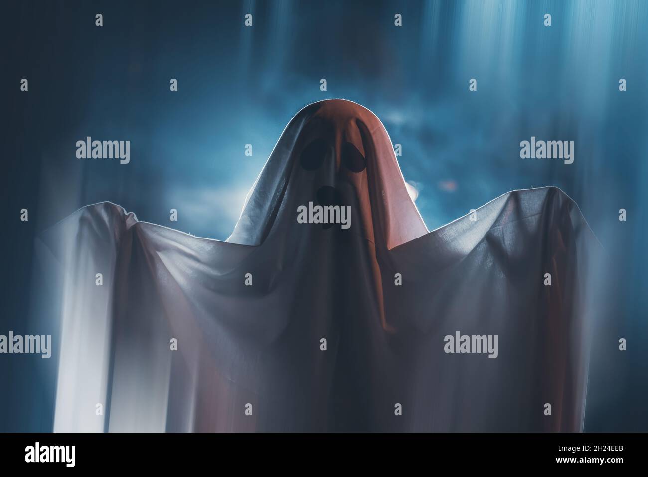 Scary ghost in dark, spooky halloween night Stock Photo - Alamy