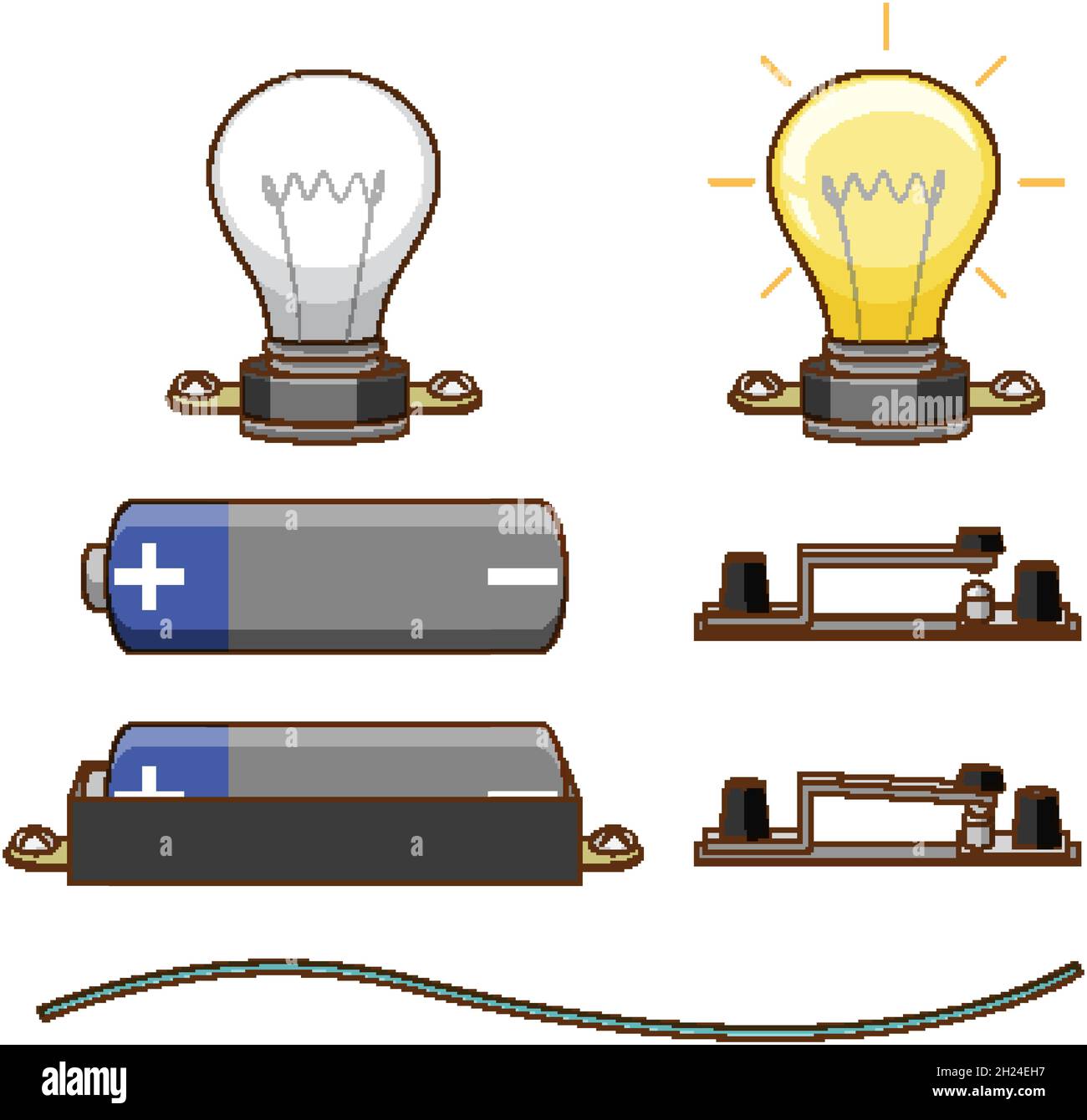 Science experiment of electric circuit illustration Stock Vector Image ...