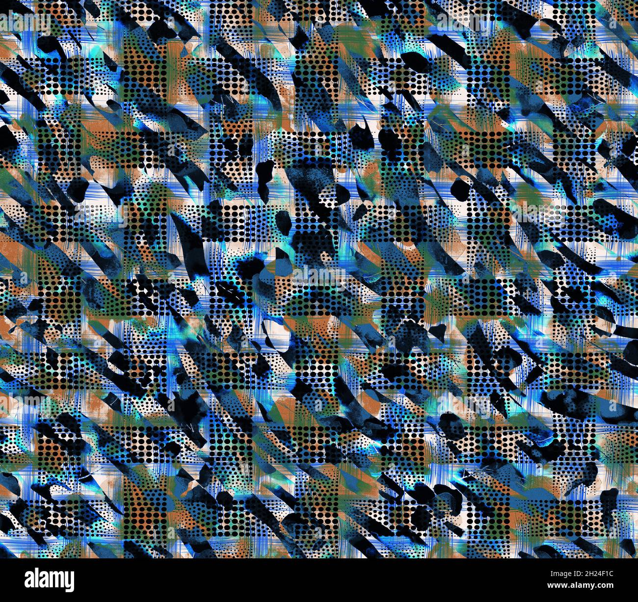 modern mixed print pattern, textile design Stock Photo - Alamy