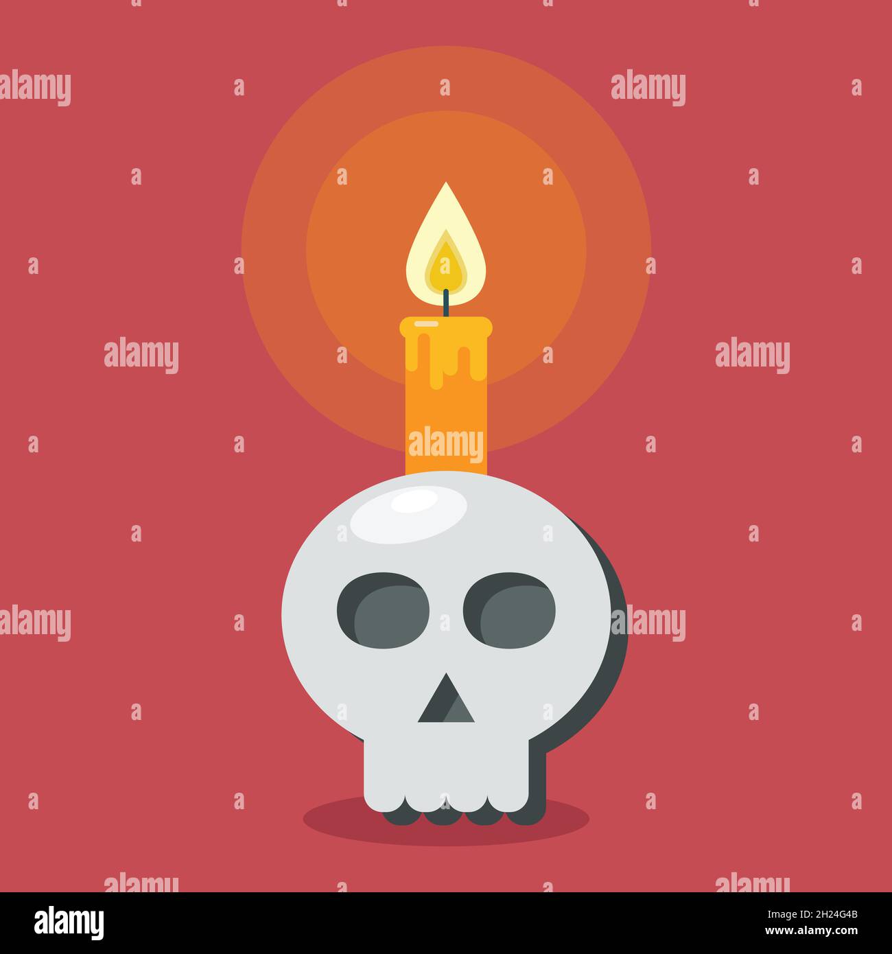 Skull candle Stock Vector Images - Alamy
