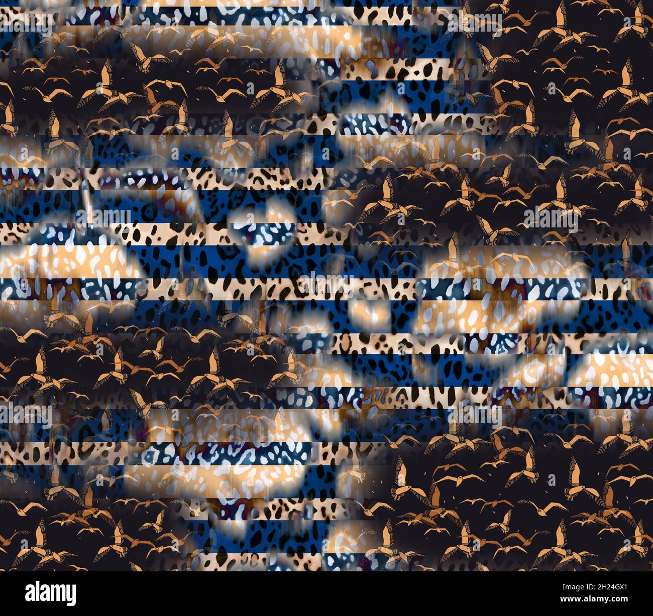 modern mixed print pattern, textile design Stock Photo - Alamy