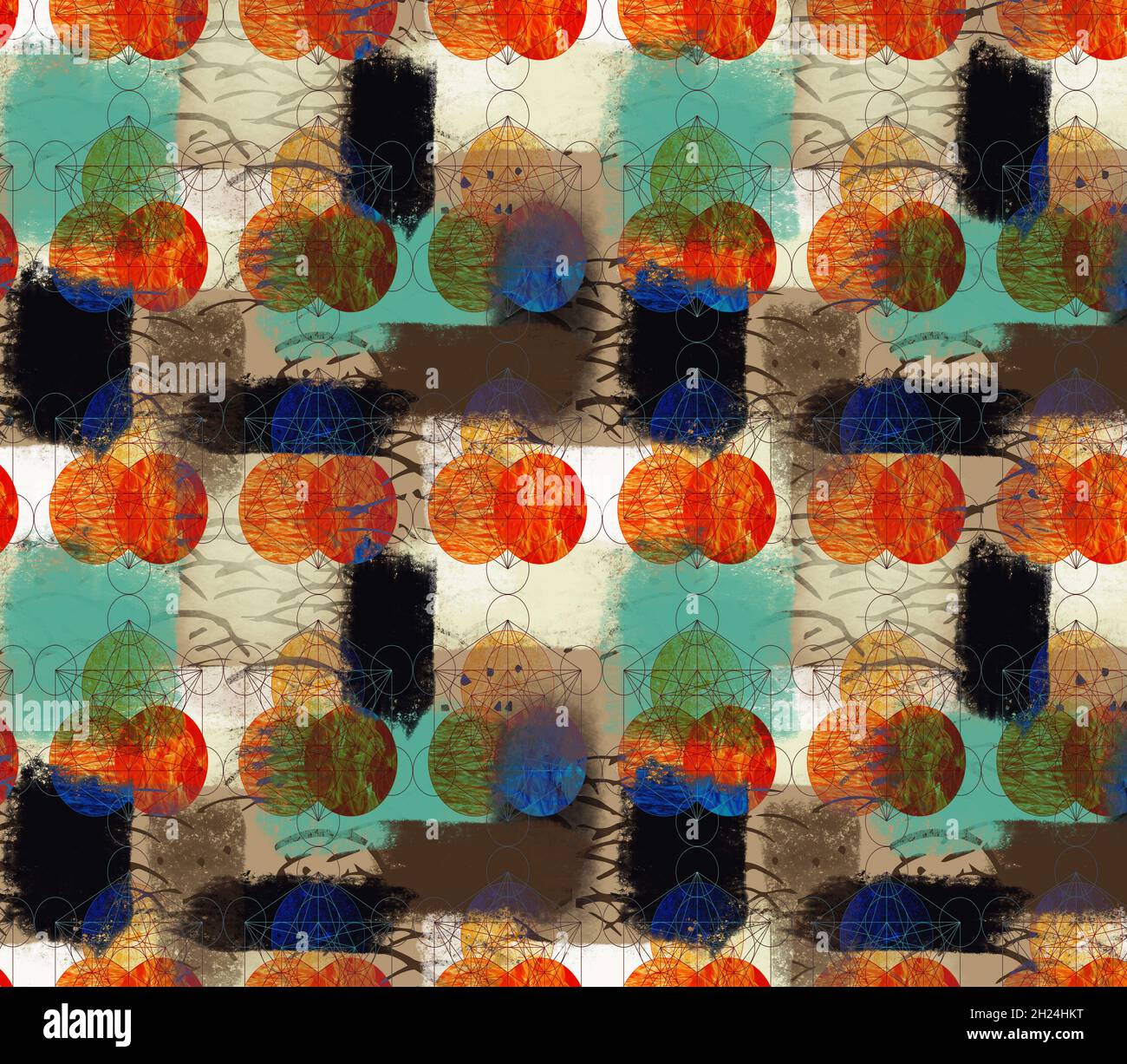 modern mixed print pattern, textile design Stock Photo - Alamy