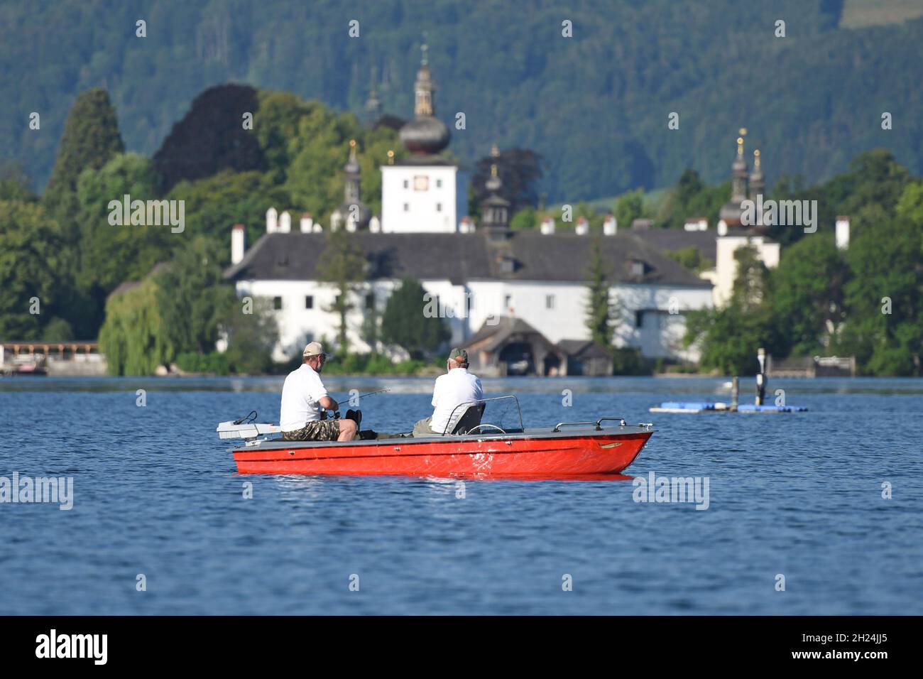 Der Traunsee im Salzkammergut ist ein sehr sauberes Gewässer und ...
