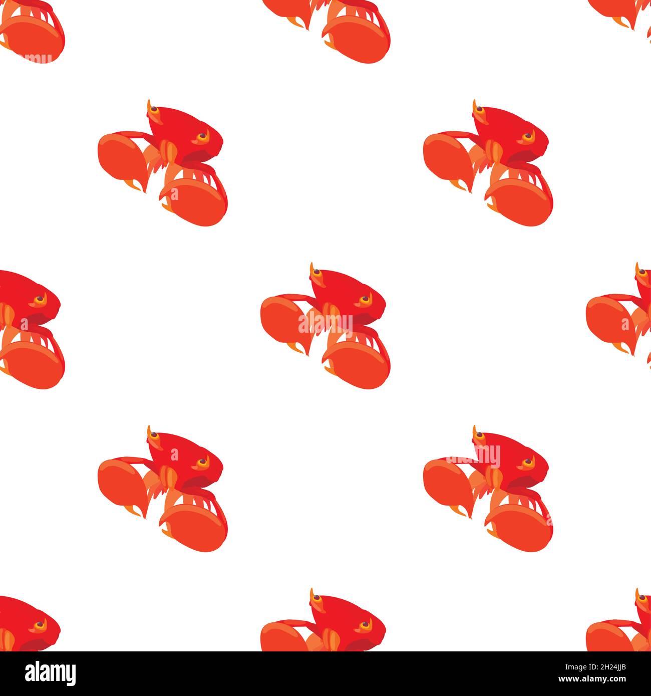 Crab with big claws pattern seamless background texture repeat ...