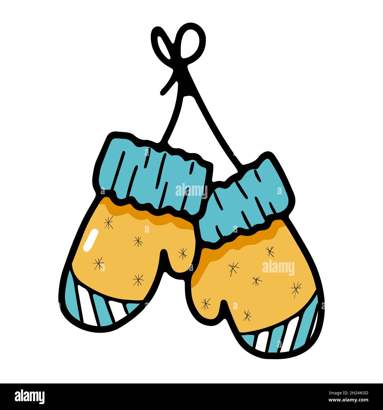 Knitted mitten Stock Vector Images - Alamy