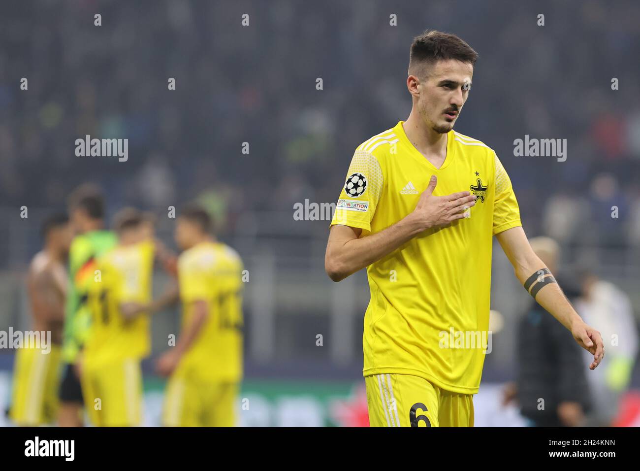 Stjepan Radeljic of FC Sheriff Tiraspol reacts during the UEFA ...