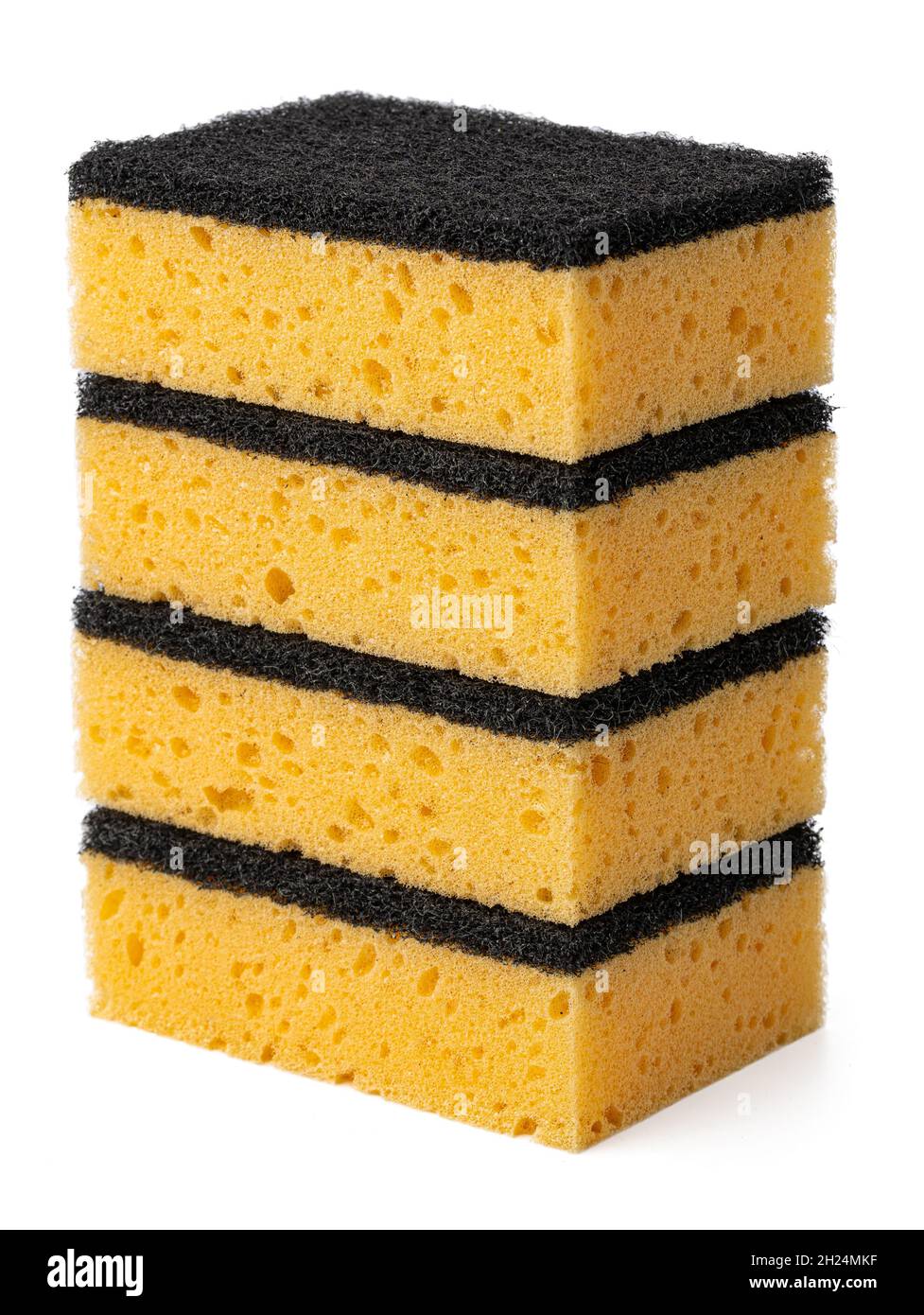 Stack of kitchen sponges isolated on white background Stock Photo - Alamy