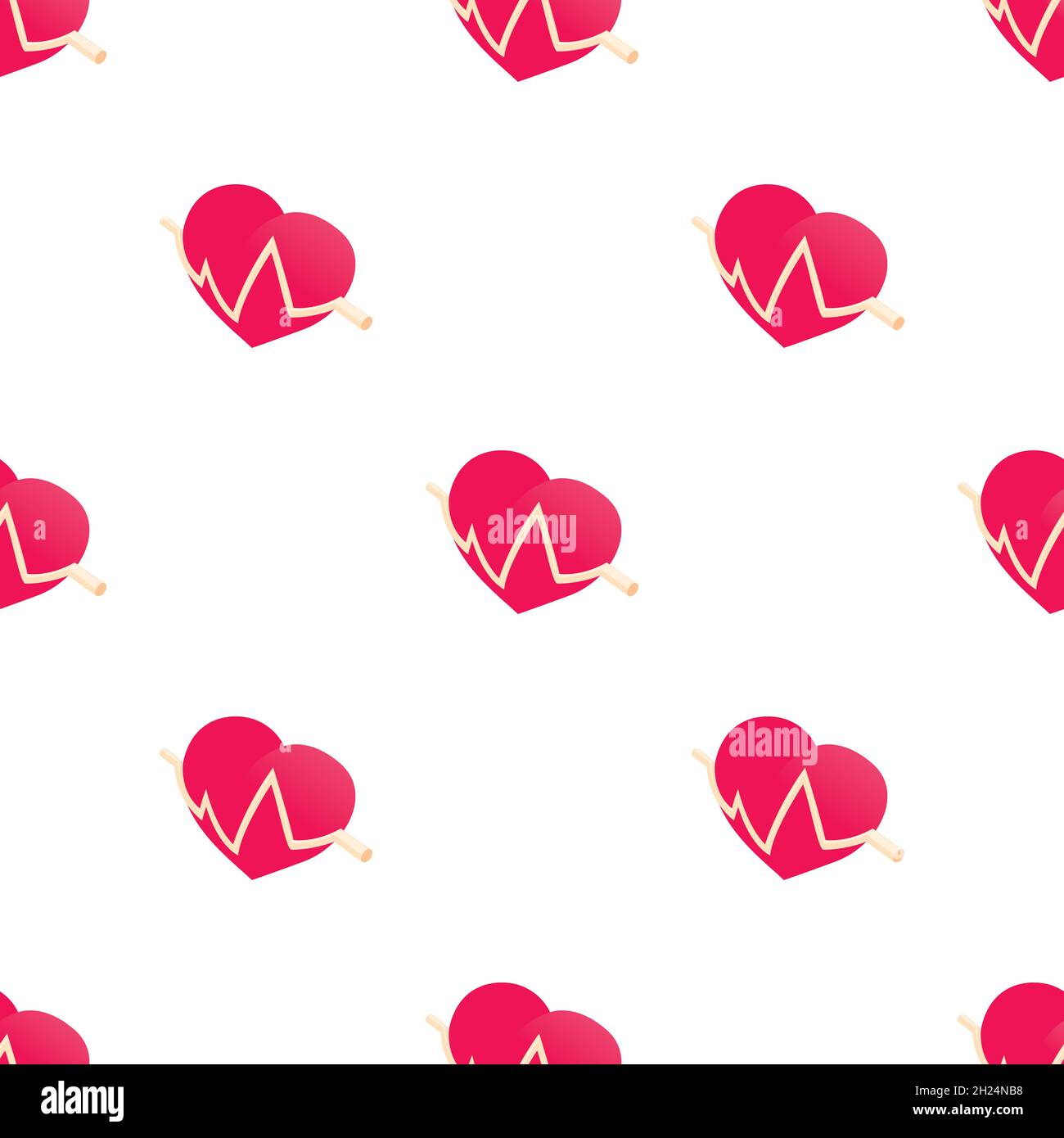 Heartbeat pattern seamless background texture repeat wallpaper ...