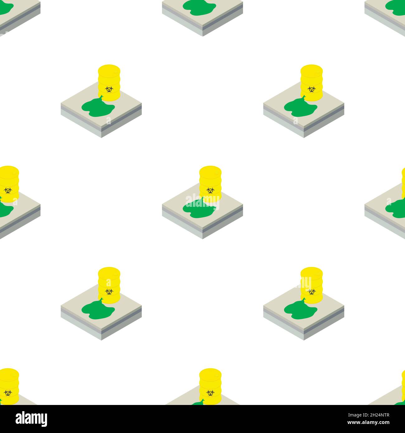Toxic waste spilling from barrel pattern seamless background texture ...