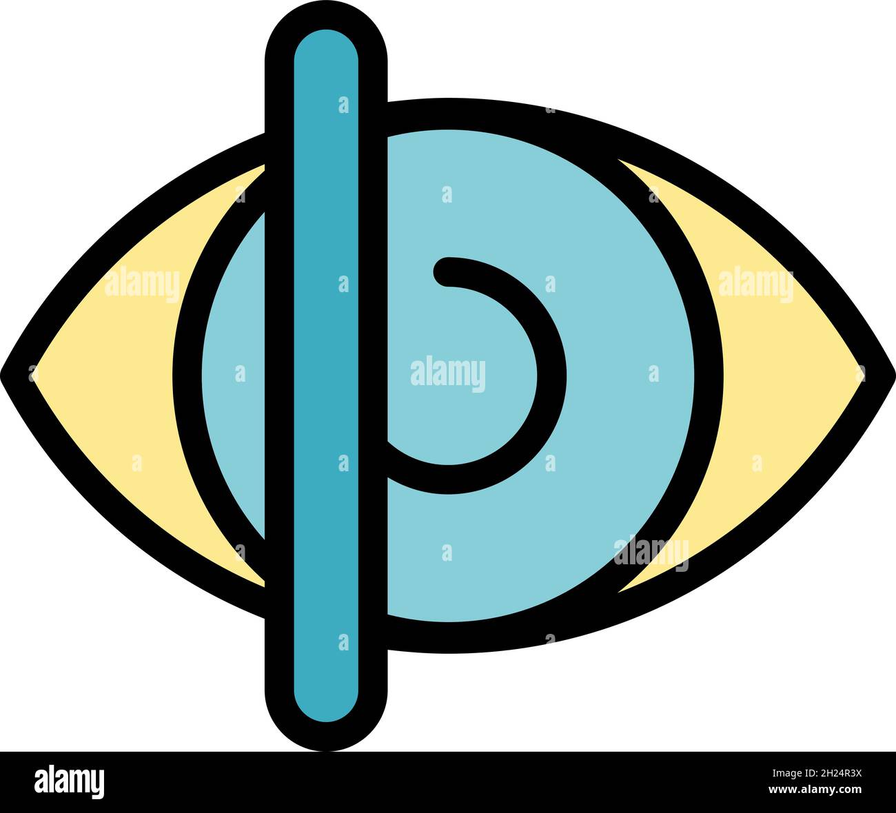 Eye medical control icon. Outline eye medical control vector icon color ...