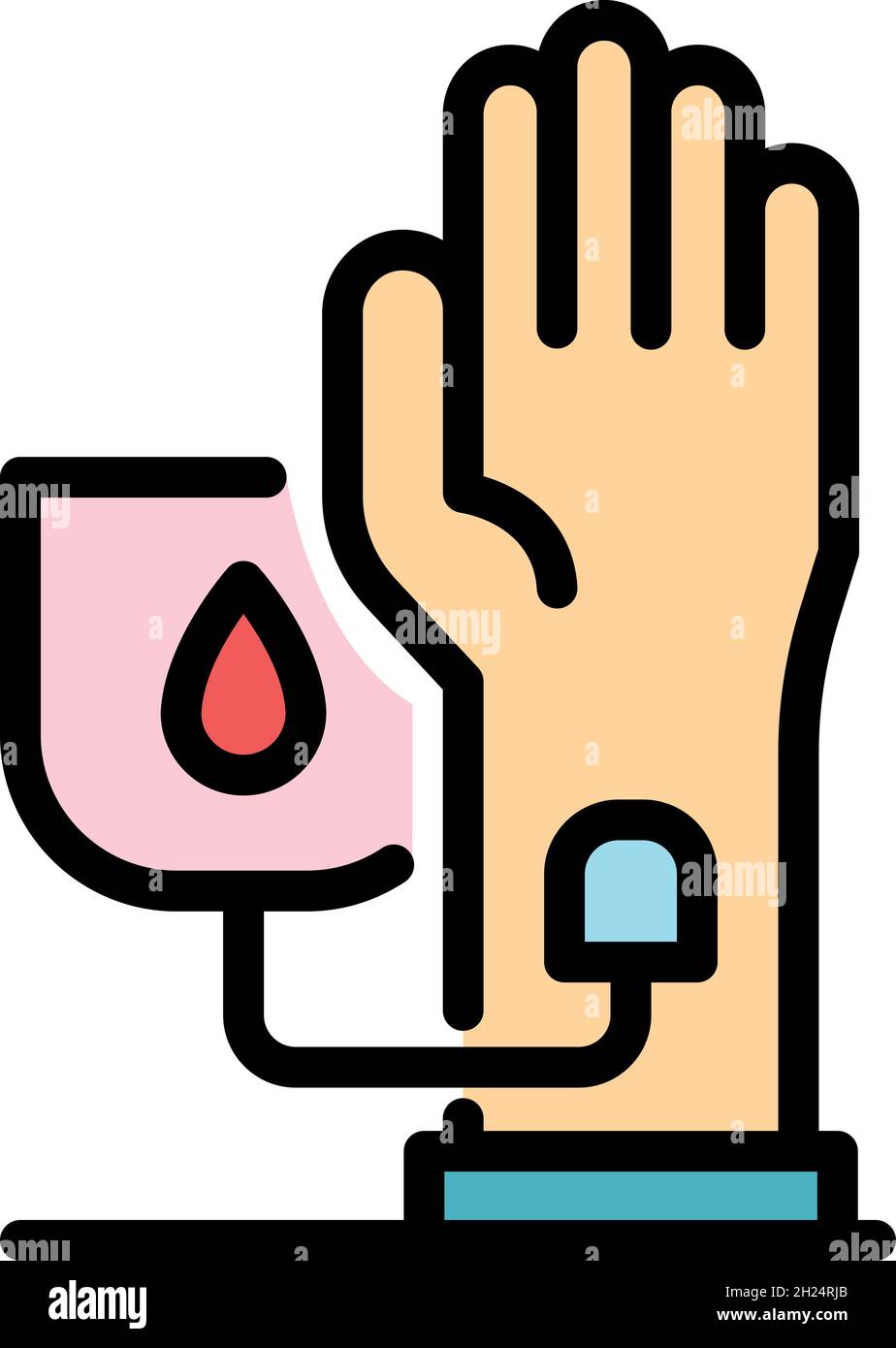 Plasma blood transfusion icon. Outline plasma blood transfusion vector ...