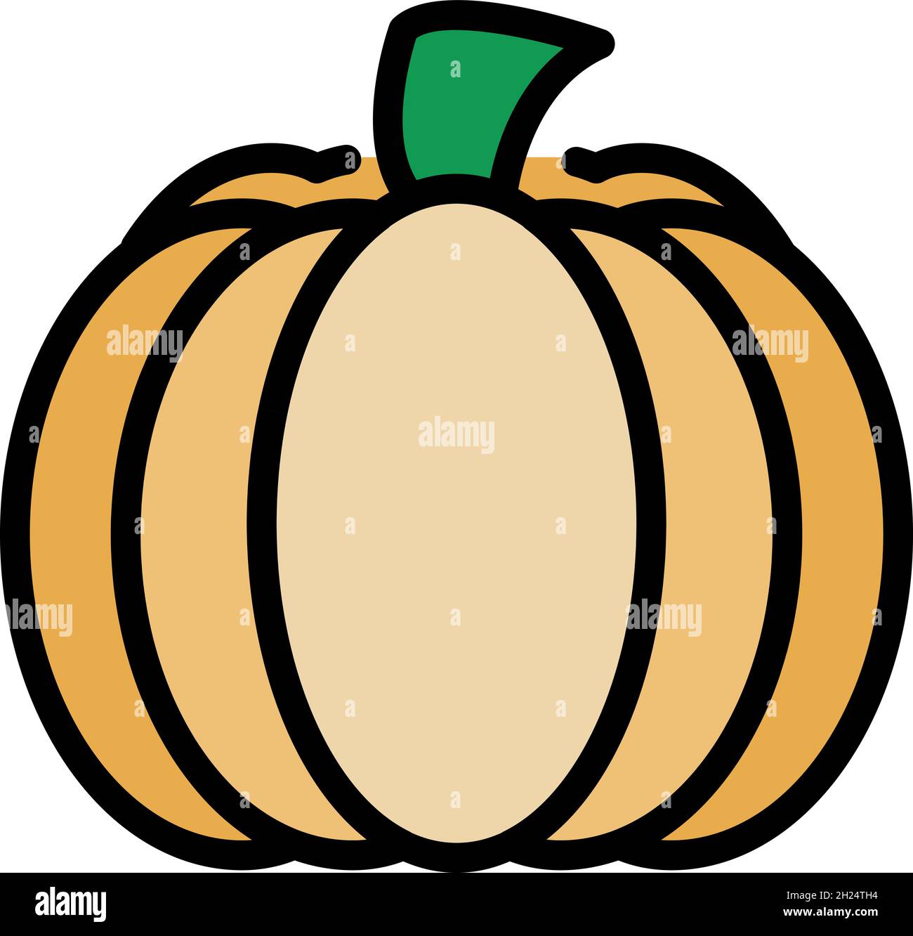Fresh pumpkin icon. Outline fresh pumpkin vector icon color flat ...