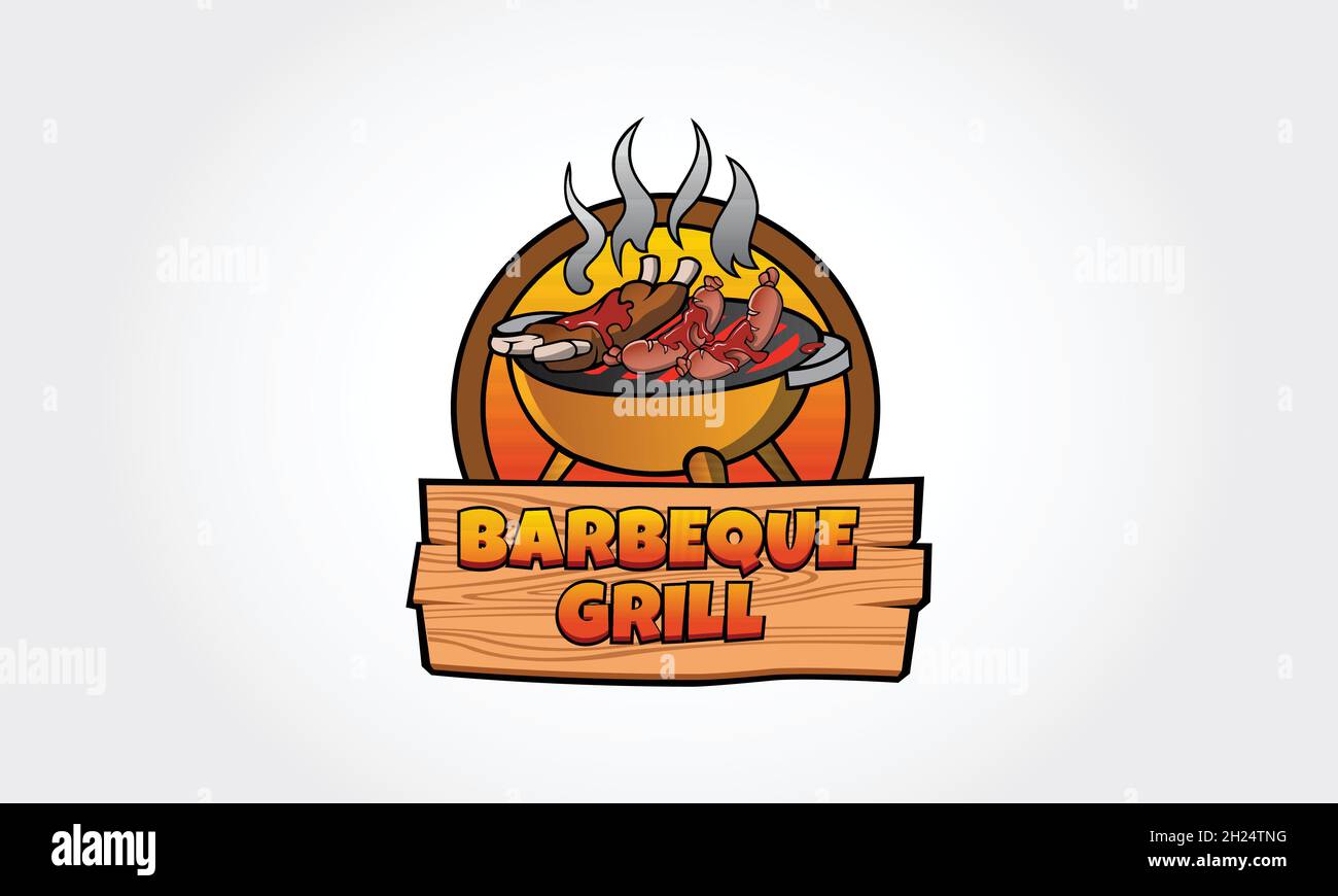 Bbq Logo Bbq Sauce Logo Stock Vector Images Alamy