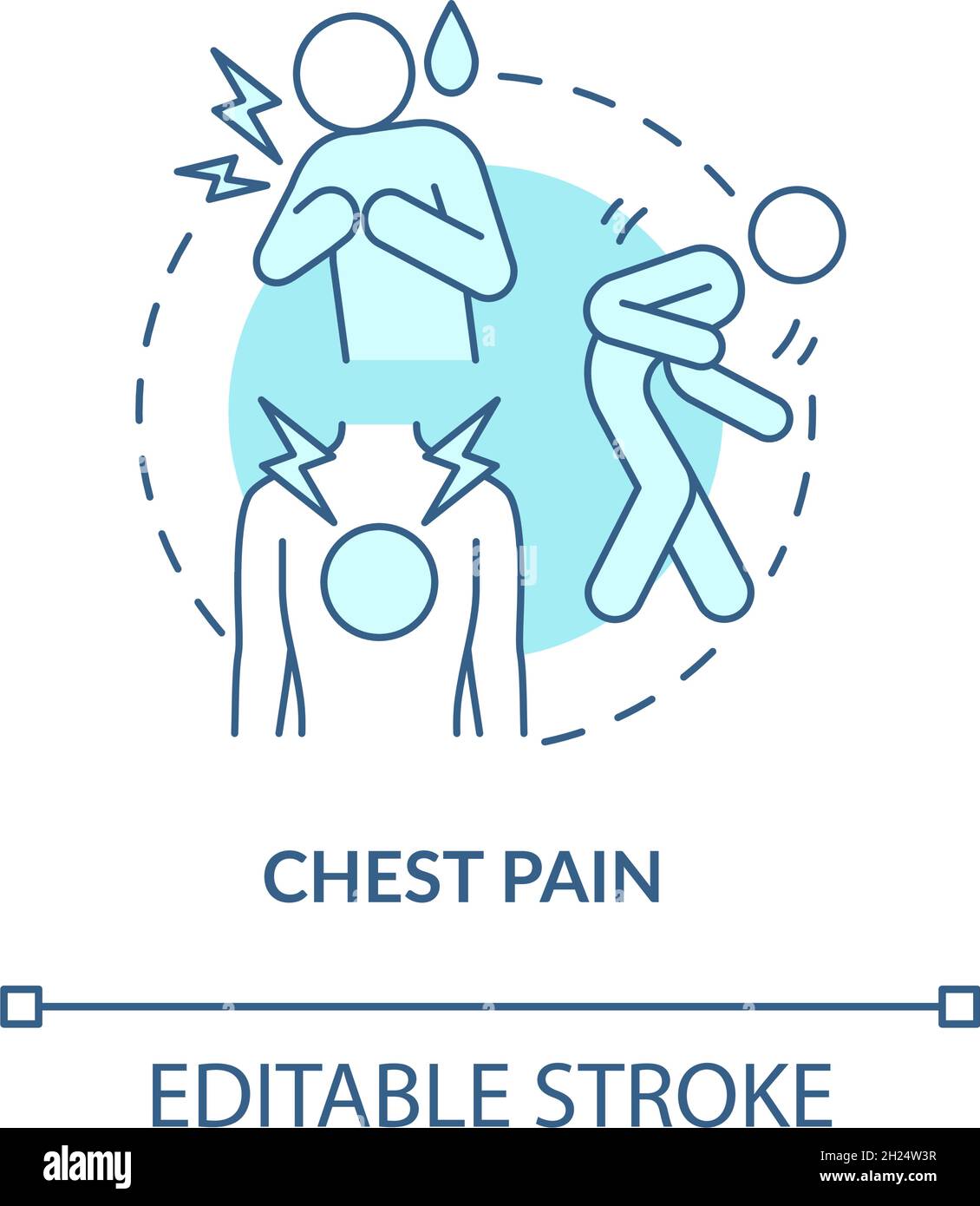 Chest discomfort Stock Vector Images - Alamy