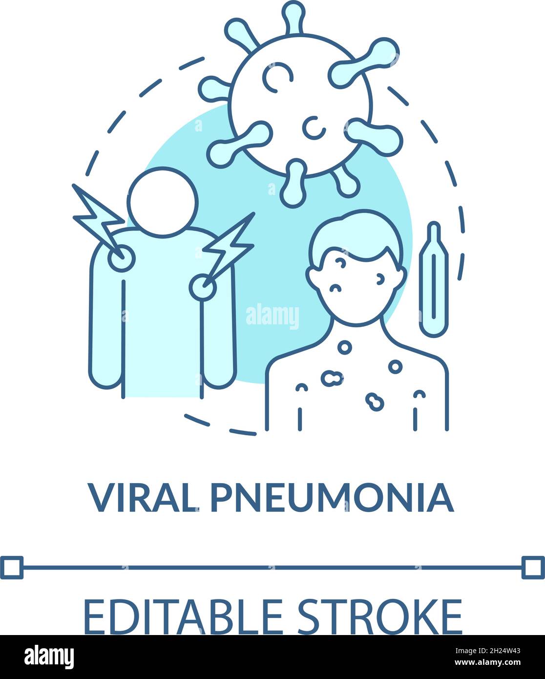 Viral pneumonia blue concept icon Stock Vector Image & Art - Alamy