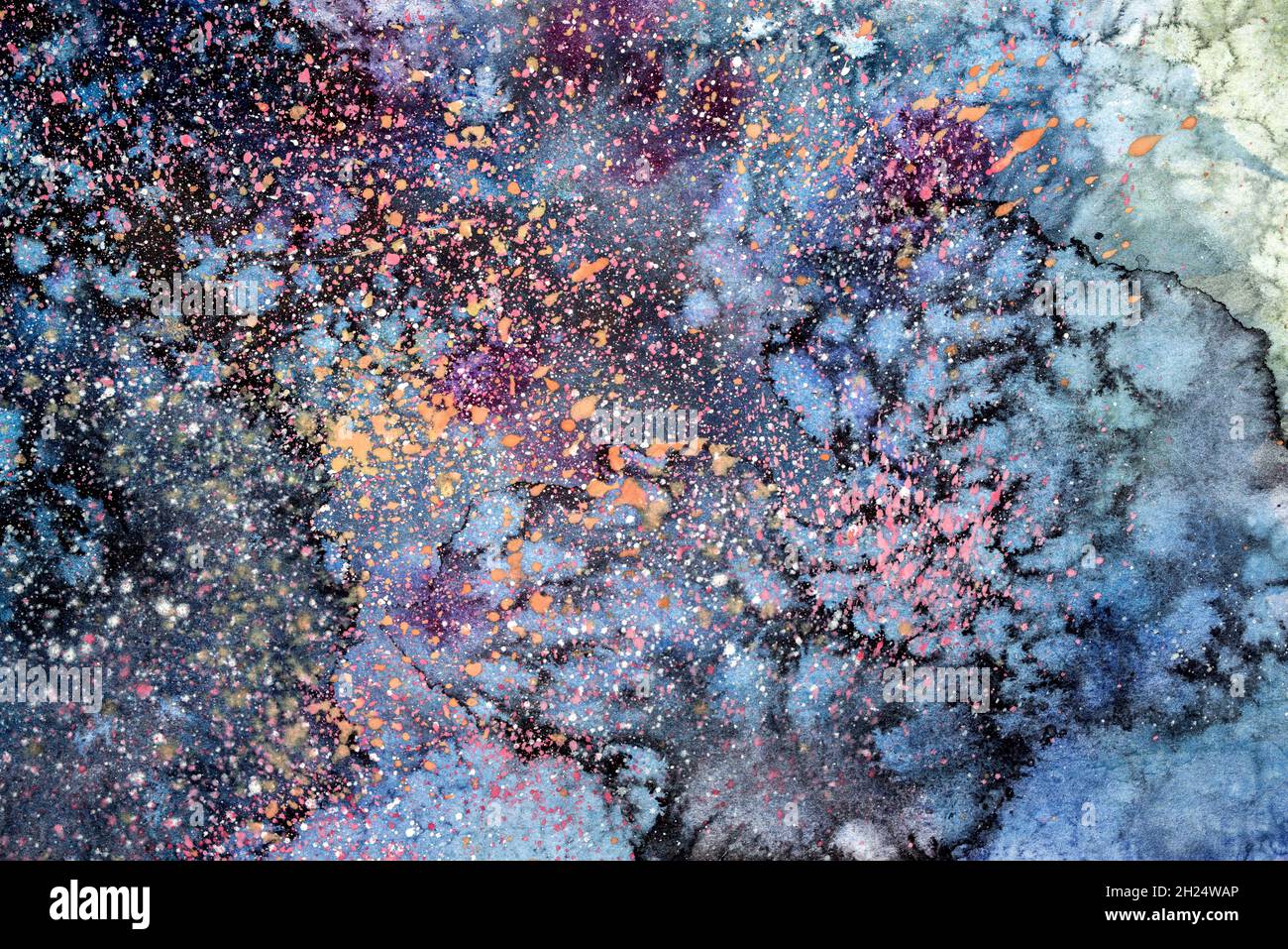 Watercolor abstract painting. Water color drawing. Watercolour blots ...