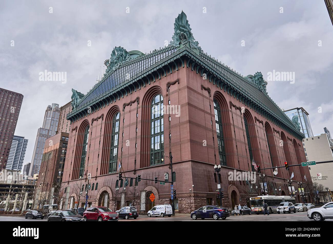 United States, Illinois, Chicago: the Harold Washington Library Center ...